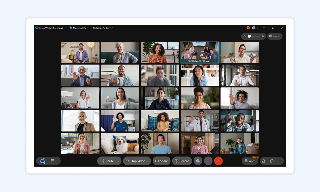 Webex Meetings Card | Appspace Marketplace