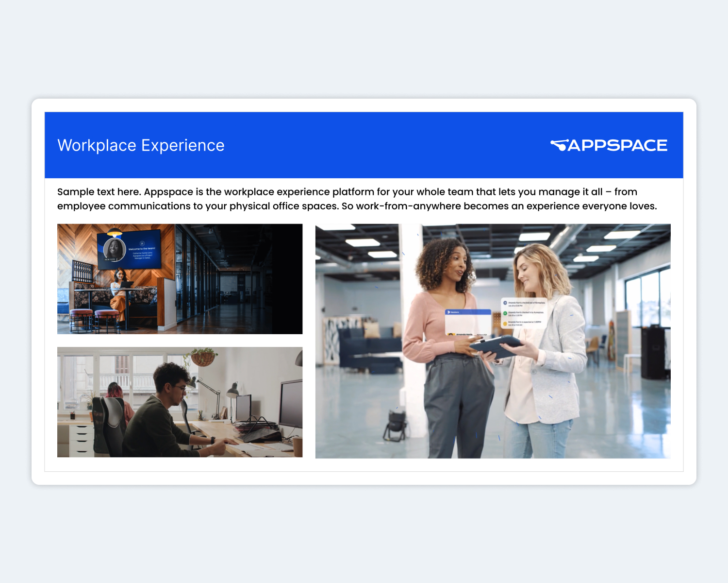 Multiple Images Card | Appspace Marketplace