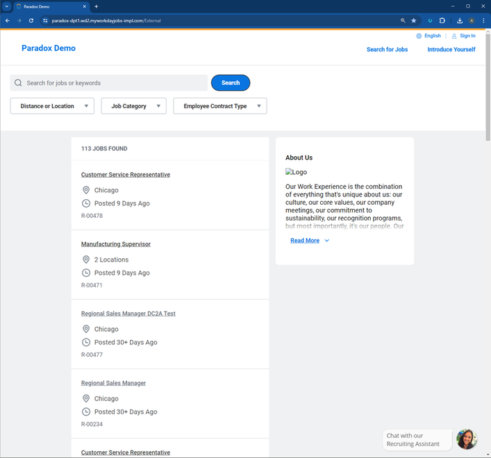 Paradox Widget for Workday External Career Sites | Workday Marketplace
