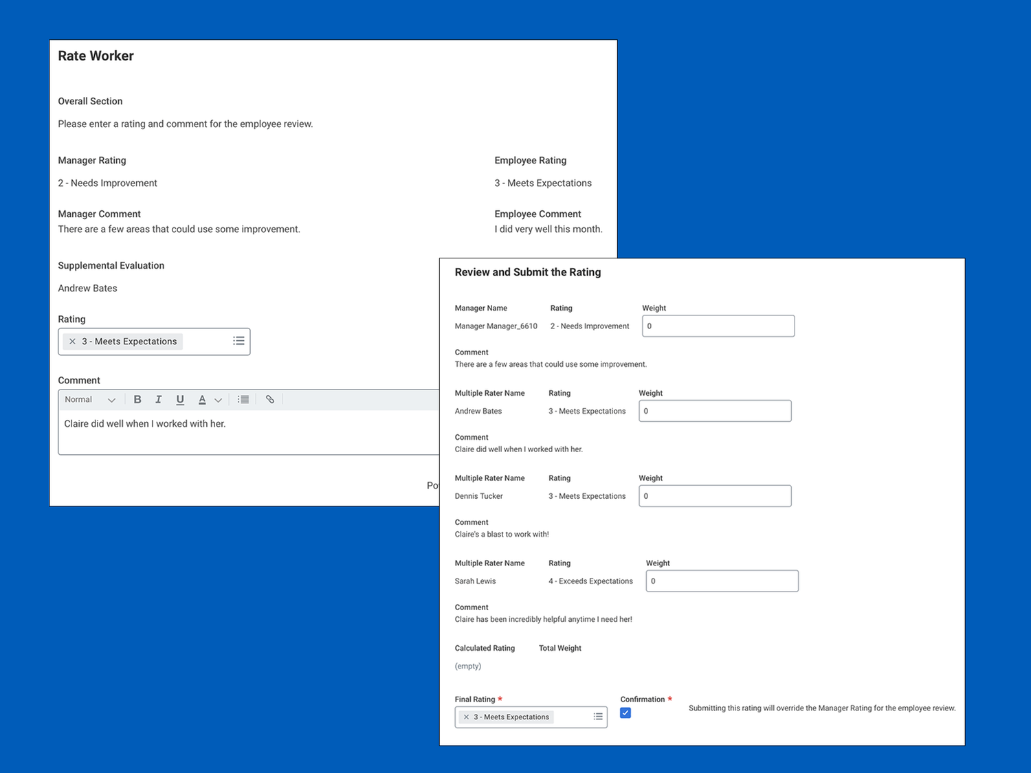 Multi Rater Employee Reviews | Workday Marketplace