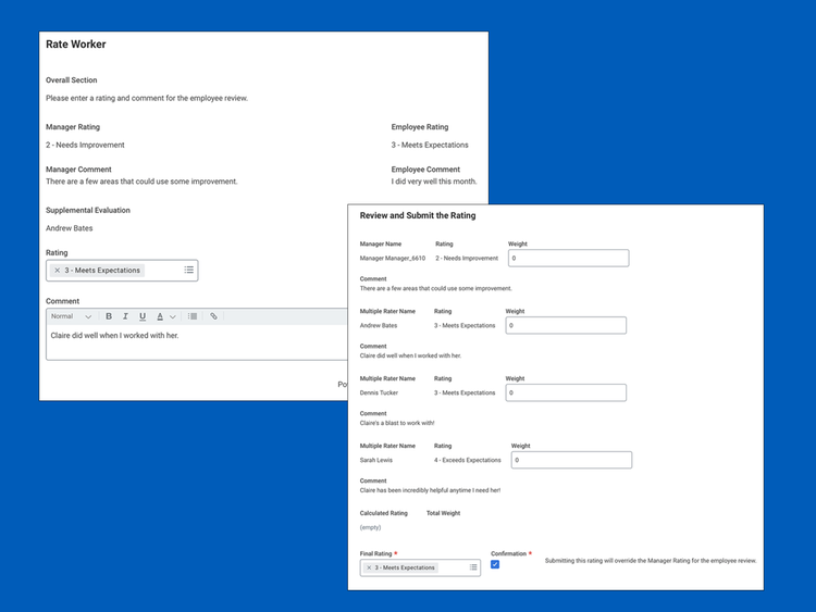Multi Rater Employee Reviews | Workday Marketplace