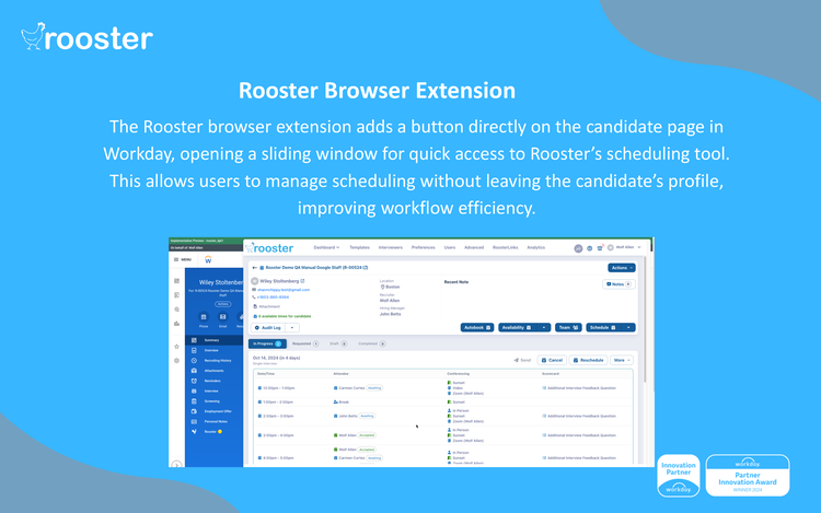 Rooster - Interview Scheduling for Workday | Workday Marketplace