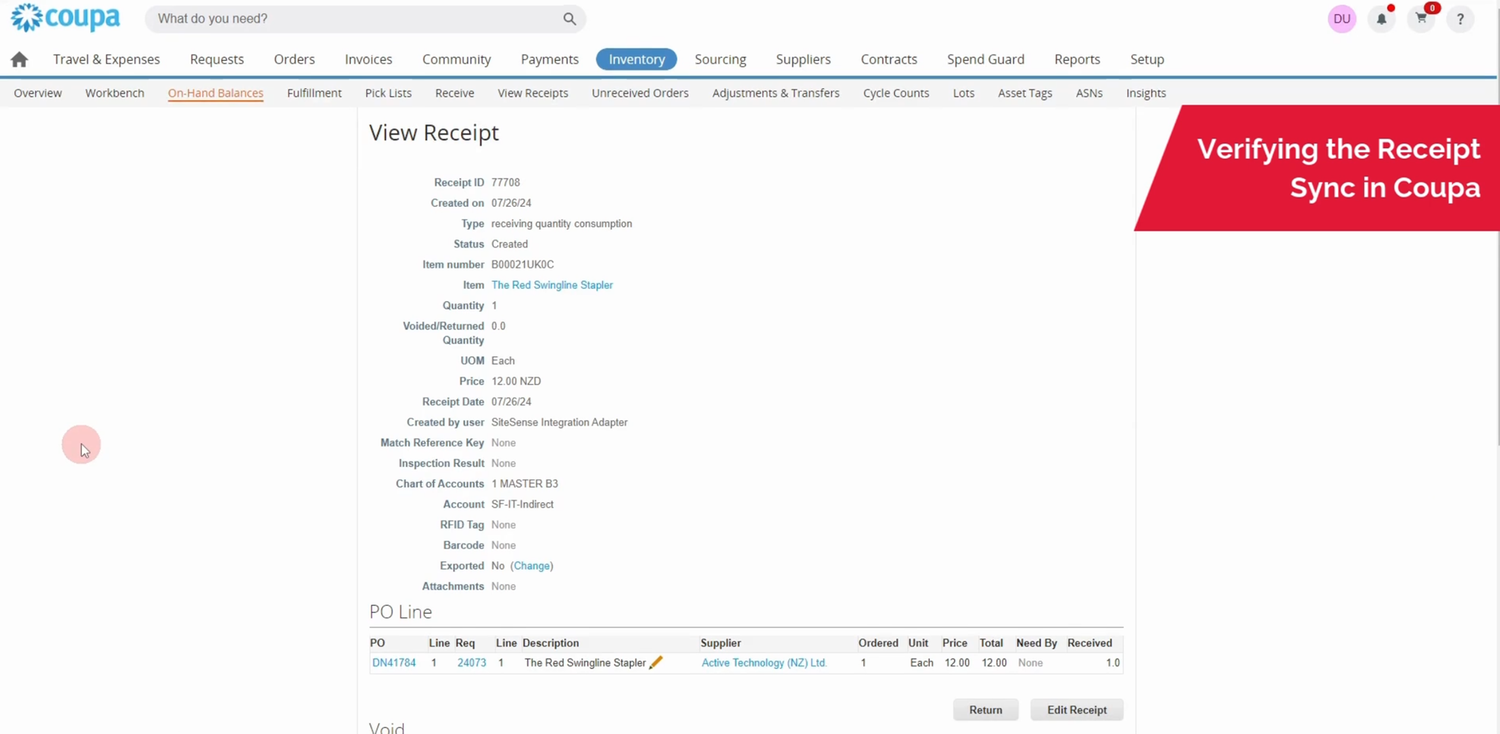 Intelliwave SiteSense Materials and Inventory Management | Coupa App ...