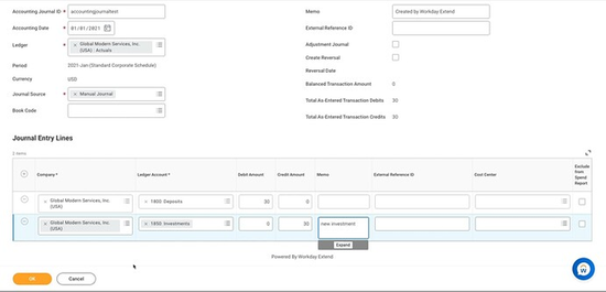 Create Accounting Journal | Workday Marketplace