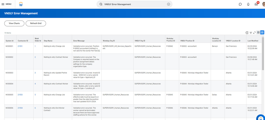 VNDLY Error Management | Workday Marketplace