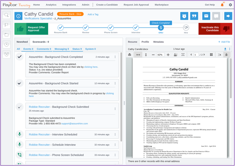 Mitratech AssureHire | Paycor's Marketplace