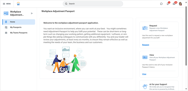 Workplace Adjustment Passport | Workday Marketplace