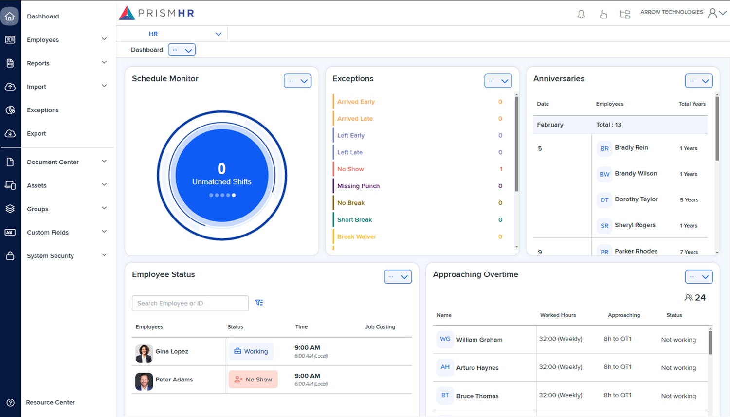 Features | PrismHR Workforce Management | PrismHR