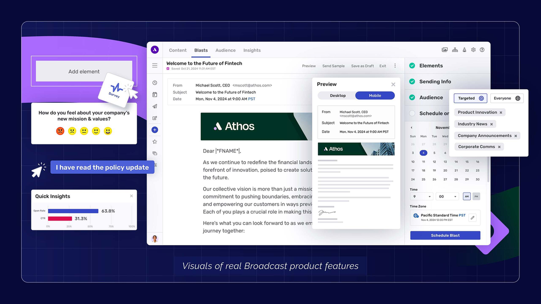Broadcast Employee Communication Suite | Paycor's Marketplace
