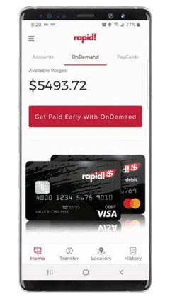 Features | rapid! PayCard, OnDemand (EWA), and Disbursements | PrismHR