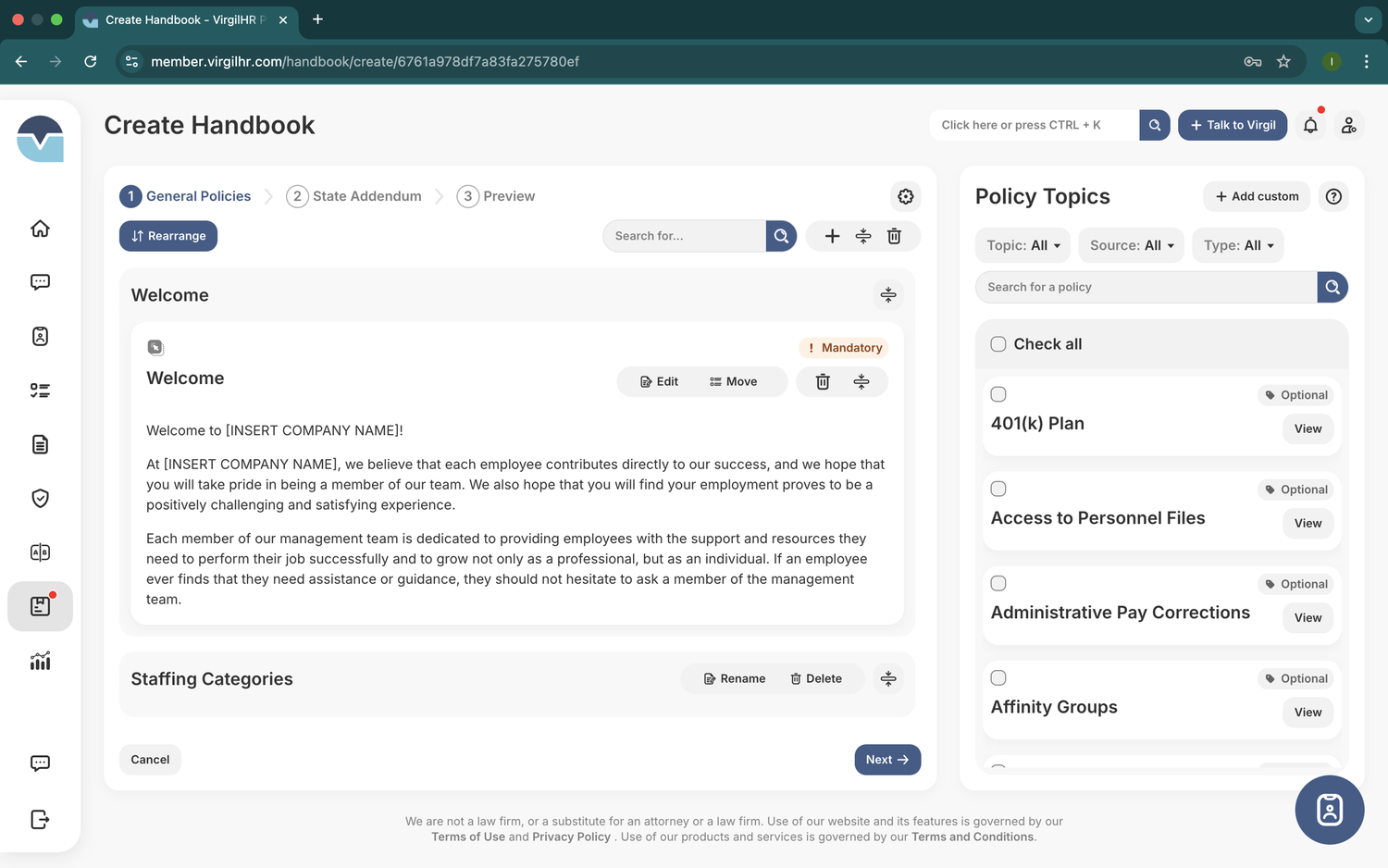 Company Handbook Builder | Paycor's Marketplace