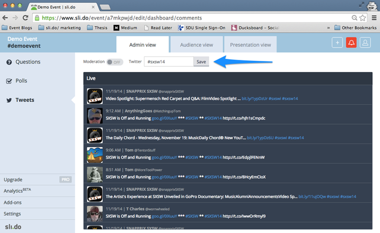 Sli.do | AppDirect Marketplace