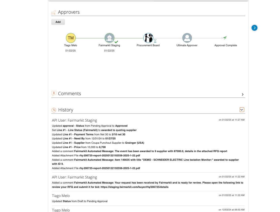 Fairmarkit Autonomous Sourcing | Coupa App Marketplace