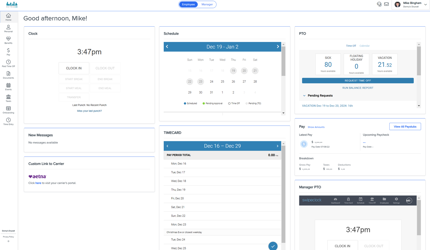 Swipeclock WorkforceHub | PrismHR