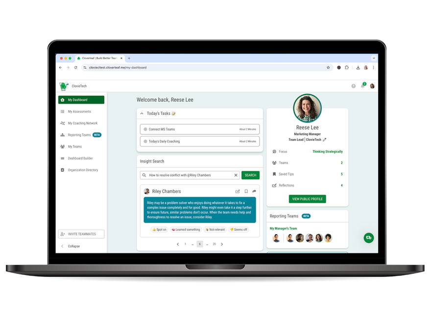 Cloverleaf: Assess, Coach, & Connect | Workday Marketplace