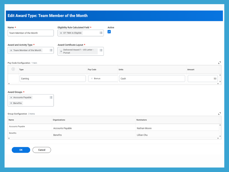 CrossVue Focus | Team Member Awards | Workday Marketplace