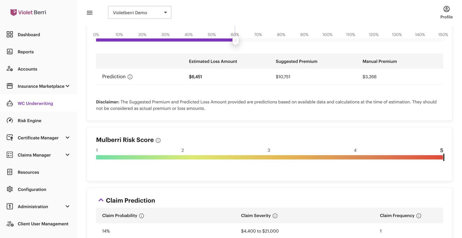 Violet Berri Workers' Compensation Insurance Platform | PrismHR