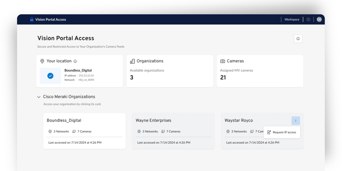Vision Portal Access by BOUNDLESS | Cisco Networking App Marketplace