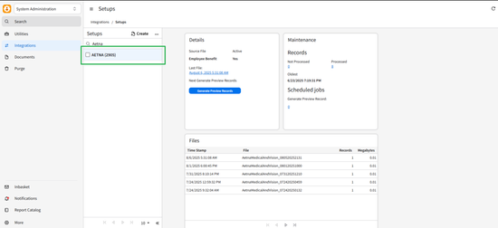 HR Talent - FCU Template for Aetna Medical and Vision Outbound File ...