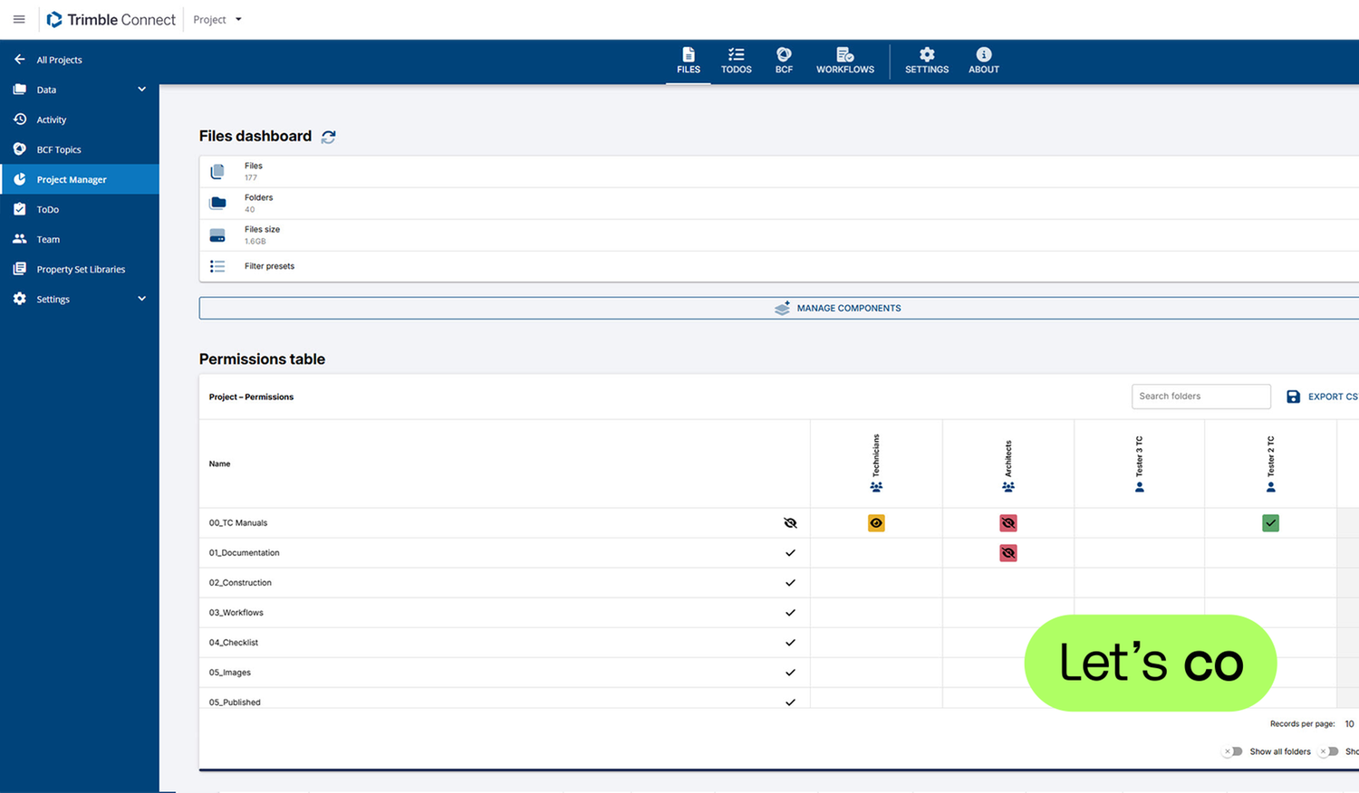 Project Manager Extension for Trimble Connect | Trimble Marketplace