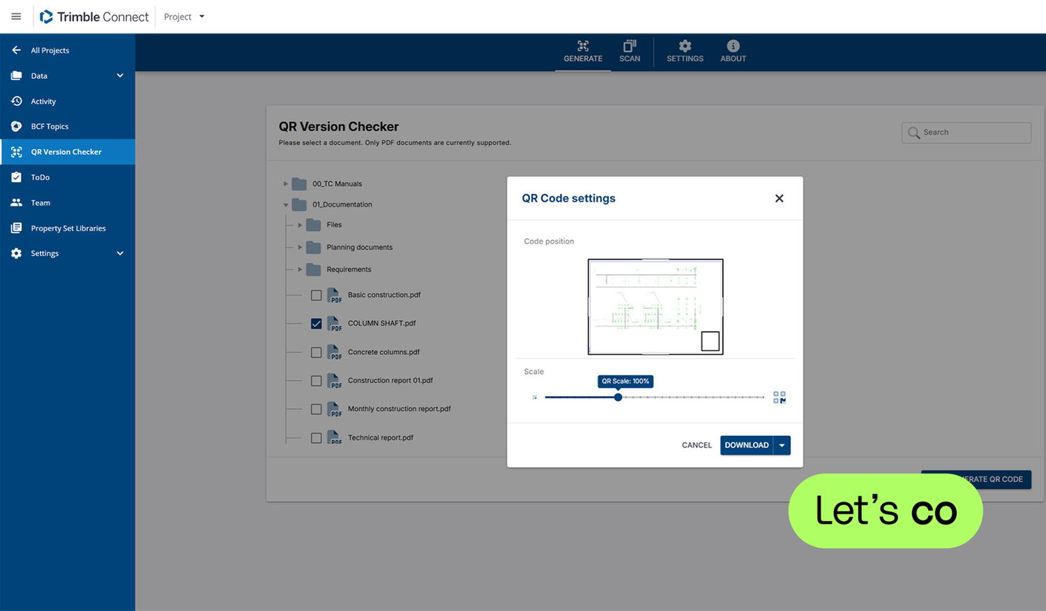 QR Version Checker Extension for Trimble Connect | Trimble Marketplace