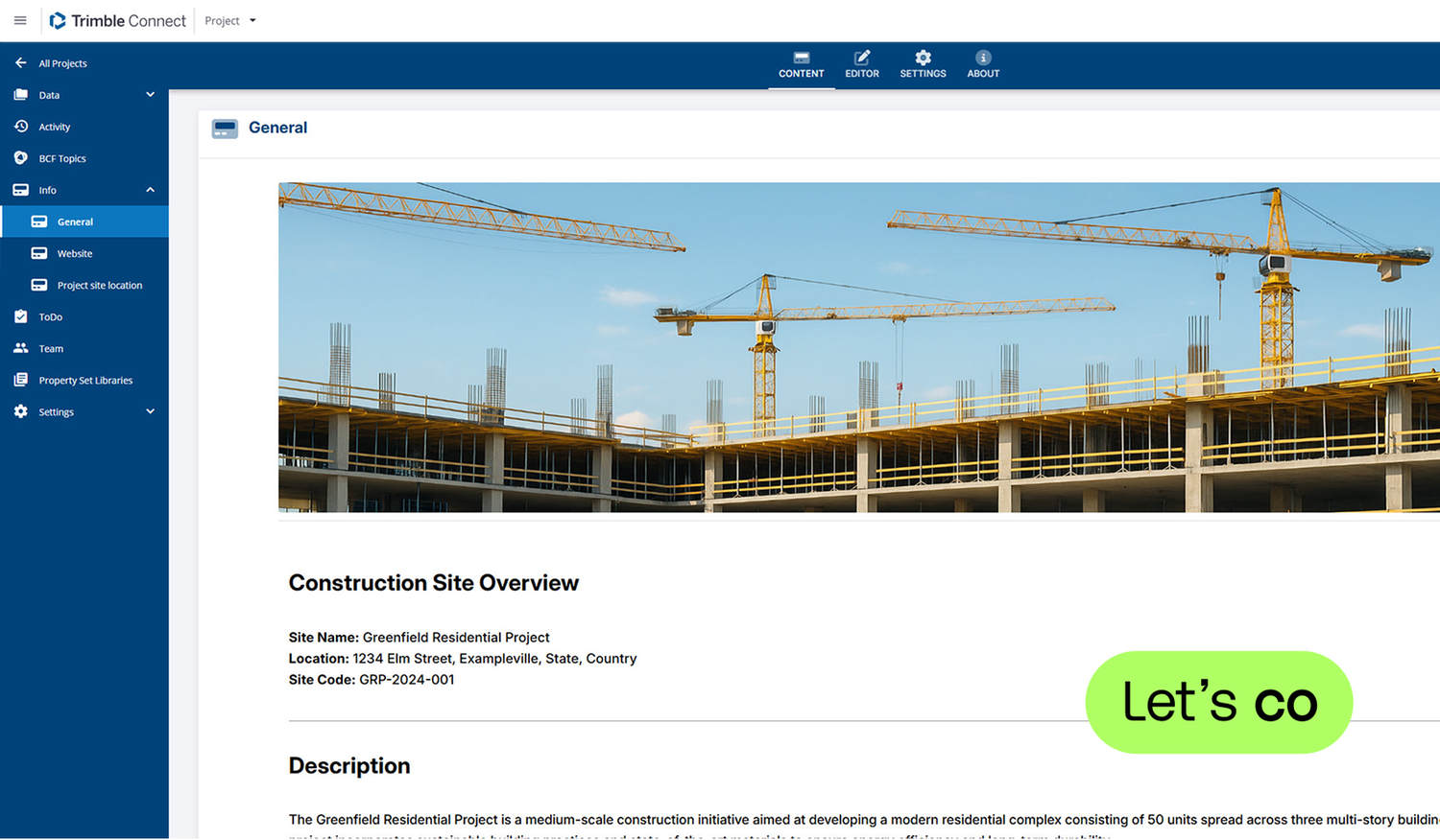 Info Extension for Trimble Connect | Trimble Marketplace